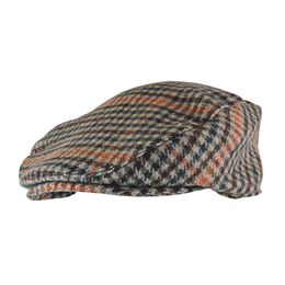 Herren traditionell &uuml;berpr&uuml;ft Tweed flache Kappe | Socke Snob | Newsboy Style - GL228 rot / gr&uuml;n