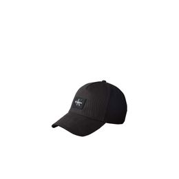 Baseball Cap Calvin Klein "MONOLOGO RUBBER PATCH BB CAP", Herren, schwarz, Web, Baumwolle, unifarben, Caps, Regular fit und gr&ouml;&szlig;enverstellbar