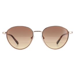 Guess Rund Damen Gold Braun Farbverlauf GU5205