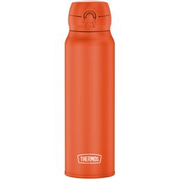 Isolierflasche Thermos "ULTRALIGHT BOTTLE, doppelwandiger Edelstahl, sp&uuml;lmaschinenfest", glowing orange mat, H:25,7cm, Edelstahl, Kunststoff, Silikon, Trinkflaschen, Isolierflasche, 10h hei&szlig; & 20h kalt, zerlegbares Safe Flow Lid