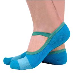 2 Paar Damen Anti-Rutsch-Griff unsichtbar Pilates Yoga Socken mit Riemen