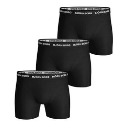 Bj&ouml;rn Borg Bj&ouml;rn Borg - 3 Paar Herren Cotton Rich Comfort Stretch Fit Boxershorts - Schwarz
