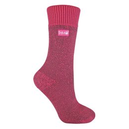 THMO - 1 Paar Damen dicke Fleece gef&uuml;tterte warme Thermo-Socken f&uuml;r den Winter