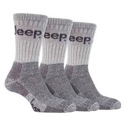 Herren 3 Paar JEEP Terrain Cushion Sole Wandern Wandern Arbeit Socken