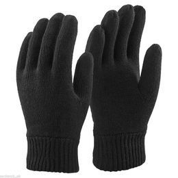Herren 3M Schwarz Thinsulate Thermal gef&uuml;ttert Winterhandschuhe