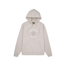 Converse HERREN SWEATSHIRT STANDARD FIT MITTE VORNE GROSSE CHUCK PATCH KERN PO HOODIE B BEIGE