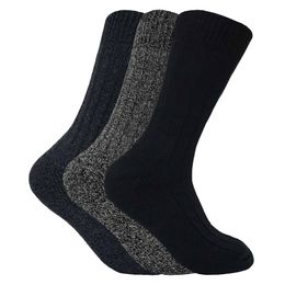 3 Paare Herren gepolsterte Sohle Wolle Mischung Wandern Socken f&uuml;r Stiefel