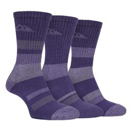 3 Paar Damen Anti Blister Baumwolle Wandern Socken mit gepolsterter Sohle