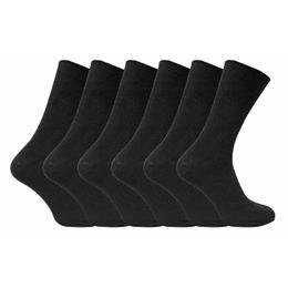 6 Paar Herren atmungsaktiv Baumwolle nicht elastisch lose breite Top Kleid Socken