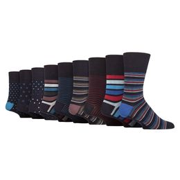 9 Pack Herren Bambus Socken | Gentle Grip | Extra Wide Loose Top nicht elastische Socken - SOMRM060708