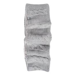 Heat Holders Damen-Winterschal mit weichem Fleece-Futter und Zopfmuster, Thermo-Schlauchschal, Hellgrau