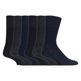 Sock Shop Gentle Grip - 6 Paar nicht elastische Bambus-Socken f&uuml;r Herren - SOMRM02