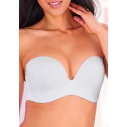 Multiway-BH Lascana, Damen, Gr. 80, Cup C, wei&szlig;, Microtouch, Obermaterial: 68% Polyamid, 20% Polyester, 12% Elasthan, Basic, BHs, mit 3 Tragevarianten, integrierter St&uuml;tzfunktion, Push-up-Kissen
