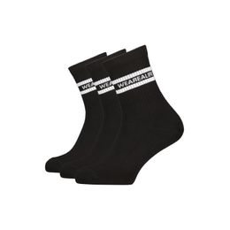 alife and kickin Tennissocken ALIFE & KICKIN "Herren 3 PACK - DennisAK Tennissocken, Socken", Herren, Gr. 39-42, schwarz, 75% Baumwolle, 20% Polyester, 3% Polyamid, 2% Elasthan, normal, Socken Tennissocken, lange Sportsocken mit Streifen, aus Baumwolle mit weichem Bund