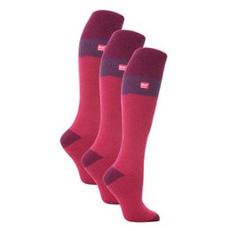 Heat Holders W&auml;rmehalter - 3er-Pack Ladies Thermal Knee High Ski Socks | WoMens Thick Winter 2.3 TOG Long Skiing Socks - Raspberry / Fuchsia