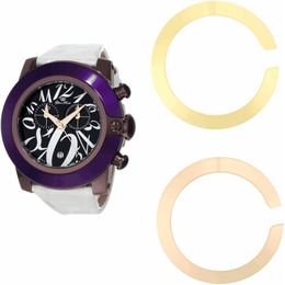 Glam Rock Damenuhr Quartz Grau Lila