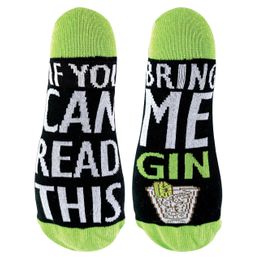 Wenn Sie diese Socken lesen k&ouml;nnen, bringen Sie mir Gin-Socken