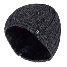 Heat Holders - Herren Fleece gef&uuml;tterte gerippte Winterm&uuml;tze