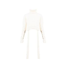 La haine Inside US Pullover LW614 Damen wei&szlig;