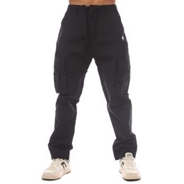 Nylon-Cargohose CROSS mit Kn&ouml;chelkordelzug in Schwarz
