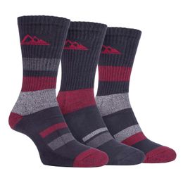 Storm Bloc - 3 Pack Herren gepolsterte Sohle Anti Blister leichte atmungsaktive Baumwolle Wandern Wandern Socken f&uuml;r den Sommer