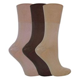 3 Paar Damen Anti Geruch Lose breite Top nicht elastische Bambus Socken