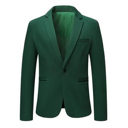 Allthemen Herren Anzugjacke Slim Fit Mantel Business Alltag Blazer Gr&uuml;n