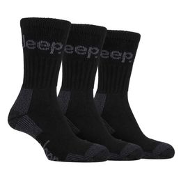Herren 3 Paar JEEP Terrain Cushion Sole Wandern Wandern Arbeit Socken