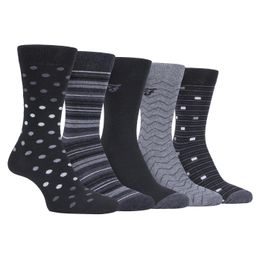 Farah - 5 Pack Herren d&uuml;nn atmungsaktiv klassische Polka Dot gemusterten weichen Top Baumwolle Kleid Socken - FCS273BLKCHA (Polka Dot)