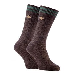 Farah 2 Pack Herren dicke Baumwolle klobig gestrickt formale Boot Socken