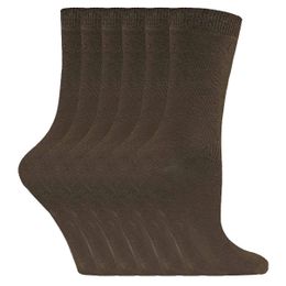 Sock Snob - 6 Paar Damen Socken aus einfarbiger Baumwolle