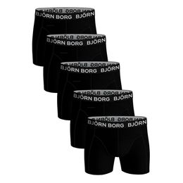 Bj&ouml;rn Borg Bj&ouml;rn Borg- 5 Paare Herren Boxershorts | Baumwolle Stretch Boxershorts Shorts Unterw&auml;sche - Schwarz