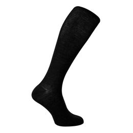 Herren Kniestr&uuml;mpfe aus Merinowolle | Steven | Winter Long Boot Socks - Schwarz