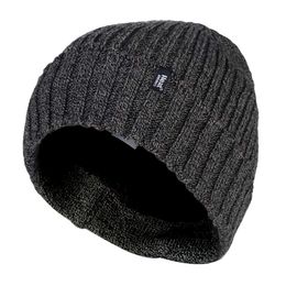 Heat Holders Herren 3,6 tog Fleece gef&uuml;ttert Thermal Turn Over Manschette Winter Beanie Hut