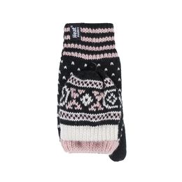 Heat Holders Ladies Warm Fairisle Patterned Thermal Fingerless Converter Handschuhe