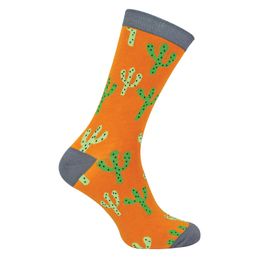 Herren Kaktus Socken | Herr Heron | Neuheit bunte lustige Pflanze gedruckt Bambus Socken | Fancy Weihnachtsgeschenk f&uuml;r ihn - Kaktus (Senf)