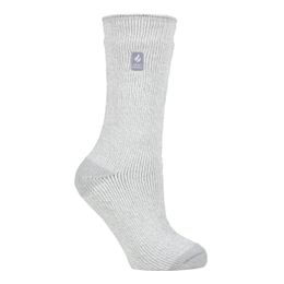 Heat Holders Lite - Womens isoliert thermische Socken | Mehrere Designs einschlie&szlig;lich Argyle Streifen Herzen Sterne | Warme Socken f&uuml;r den Winter - Silver Grey (Venice)