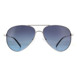 Polaroid Aviator Herren Ruthenium grau Gradient polarisierte Sonnenbrille