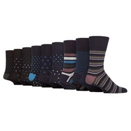 9 Pack Herren Bambus Socken | Gentle Grip | Extra Wide Loose Top nicht elastische Socken - SOMRM110607