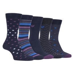 Farah - 5er-Pack Herren d&uuml;nne atmungsaktive klassische Polka Dot gemusterte weiche Top Baumwolle Kleid Socken - FCS273NVYPUR (Polka Dot)