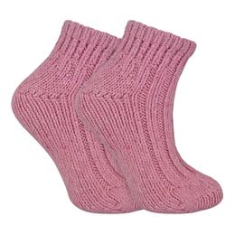 Sock Snob Damen-Stiefelettensocken aus grober, gerippter Wolle mit niedrigem Schnitt