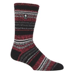 Heat Holders - Herren Extra Dicke Thermosocken f&uuml;r den Winter | Warme Flauschige Fleeceisolierte Socken | Geschenke f&uuml;r M&auml;nner - Schwarz (Bari)