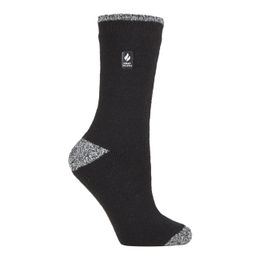 Heat Holders W&auml;rmehalter - Damen Thermosocken f&uuml;r den Winter | Outdoor & Indoor Socken | Kuschelig & Flauschig | Geschenke f&uuml;r Frauen - Schwarz / Wei&szlig; H&T (Prag)