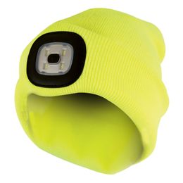 Erwachsene / Herren Winter-Strickm&uuml;tze mit LED-Leuchtfackel