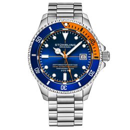 Blaue und orange Schweizer Automatik Depthmaster Heritage 42mm Diver