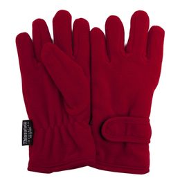 FLOSO M&auml;dchen Kinder/Kinder einfache thermische Thinsulate Fleece Handschuhe (3M 40g) (Rot)