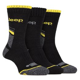 Herren Heavy Duty Work Socken mit Arch Support | JEEP | Full Cushion High Performance Cotton Boot Socken mit verst&auml;rkter Ferse und Spitze - Schwarz / Charcoal