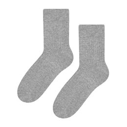 Herren Wollsocken | Steven | Atmungsaktive warme Socken f&uuml;r den Winter - Hellgrau