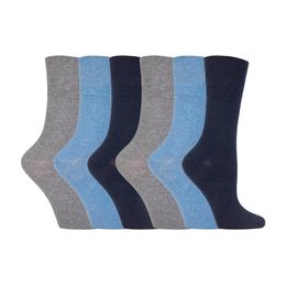 Damen 6er Pack nicht elastische Diabetikersocken mit handgekettelten Zehenn&auml;hten