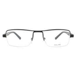 Police Halbrandlose Semi-Matte Schwarze Herren Brillenfassung